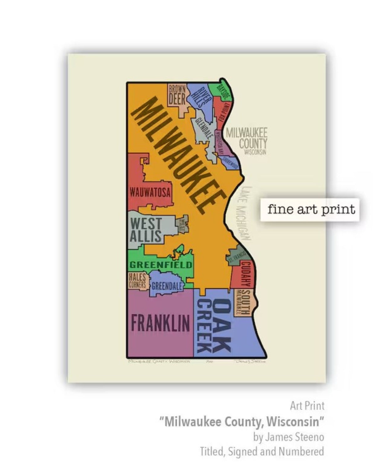 Milwaukee County 11" x 14" Print