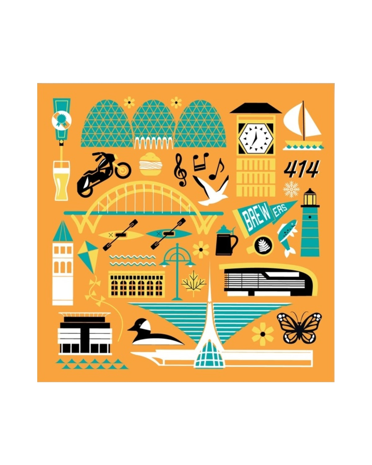 Milwaukee Icons Art Print