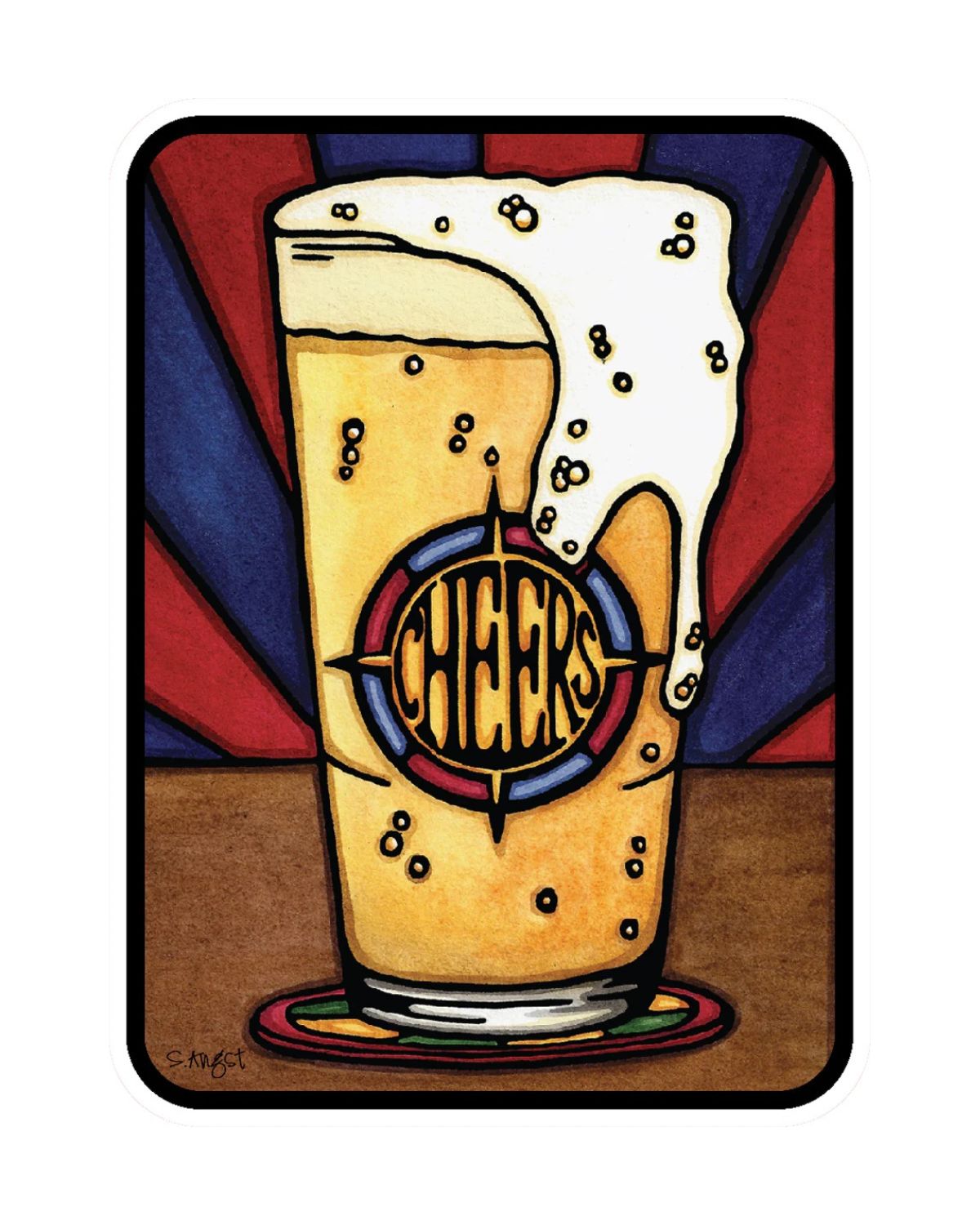 Cheers Beer Sticker