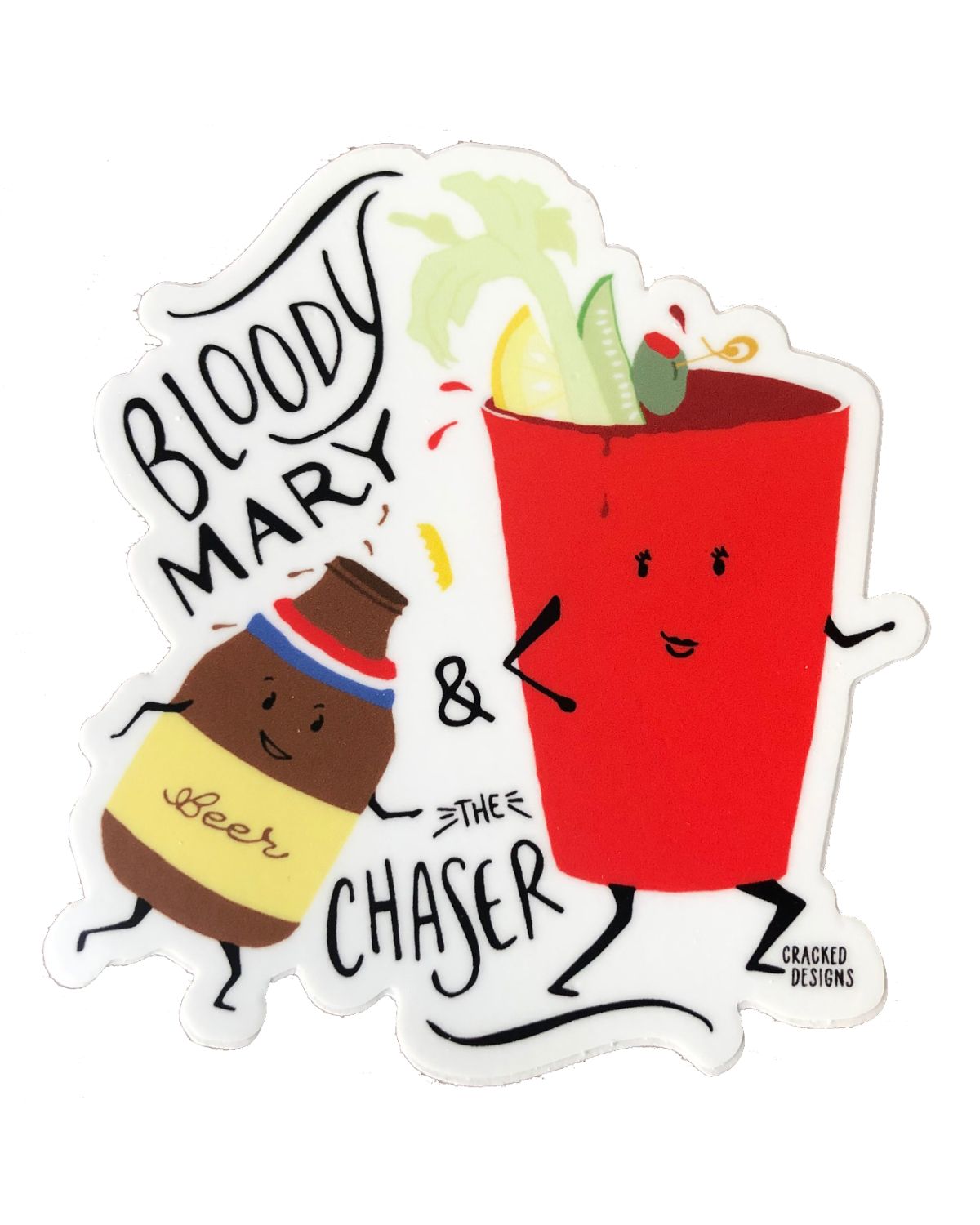 Cracked Designs Bloody Mary Sticker