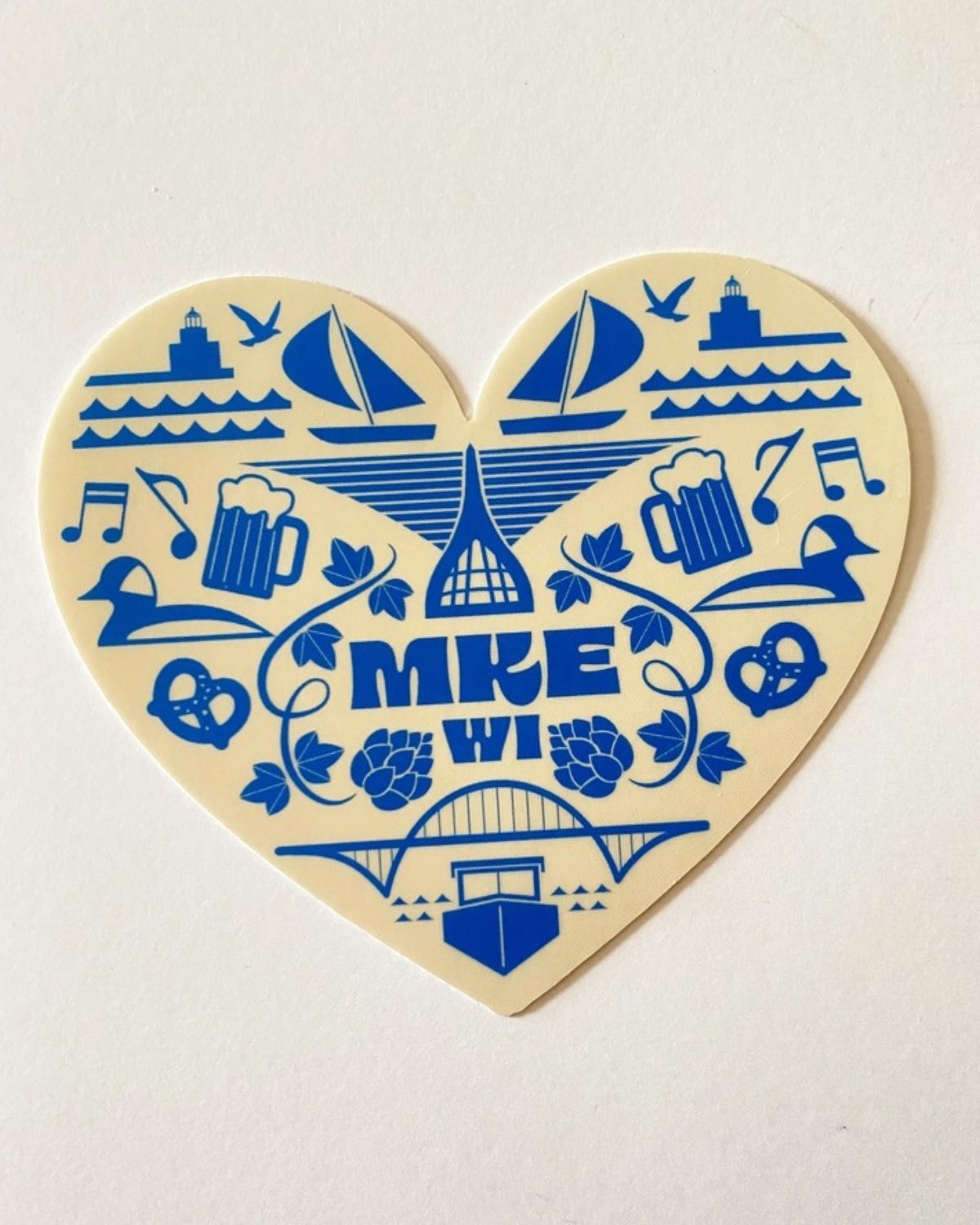 Heart Milwaukee Icons Sticker
