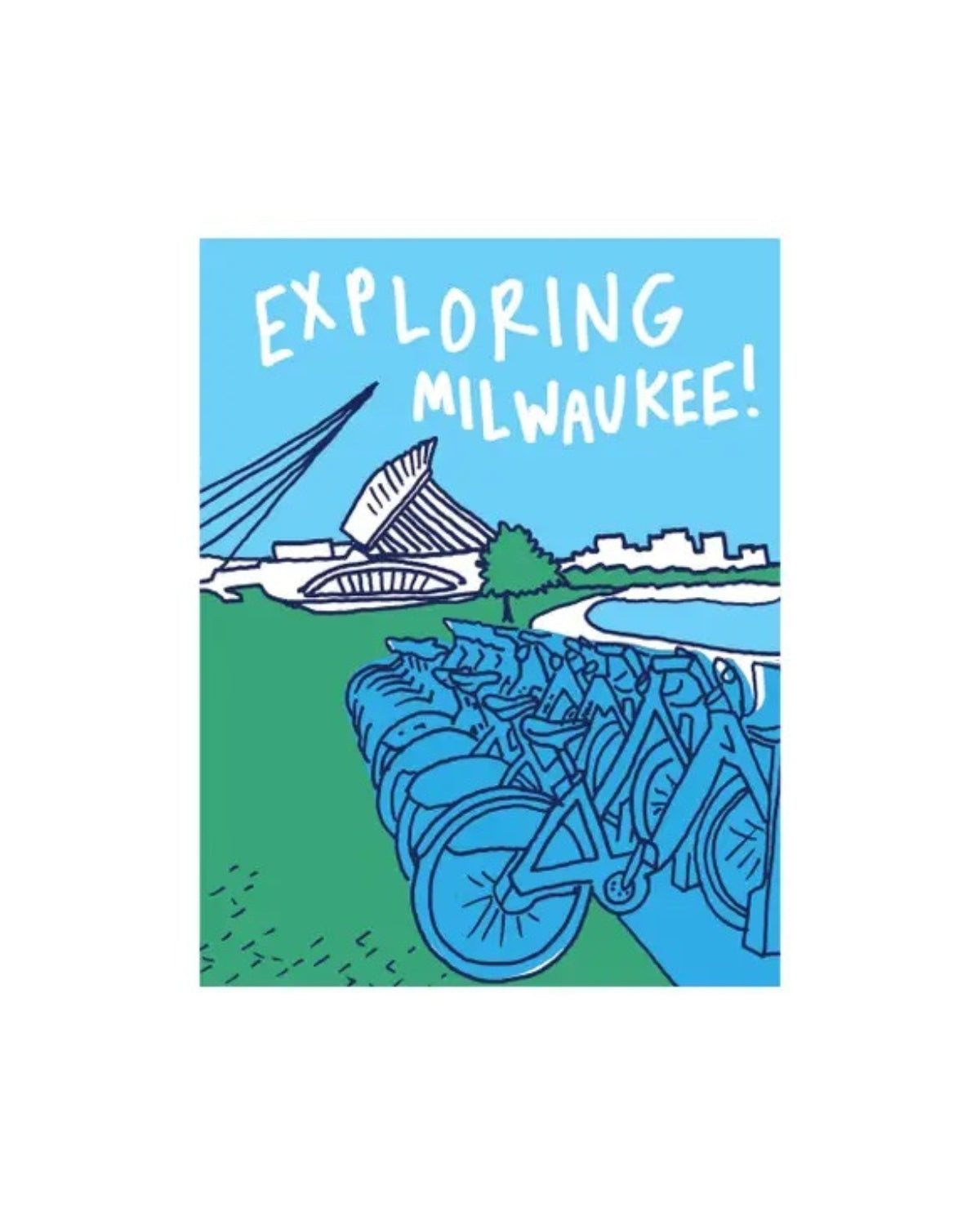 Explore Milwaukee City Bikes Postcard