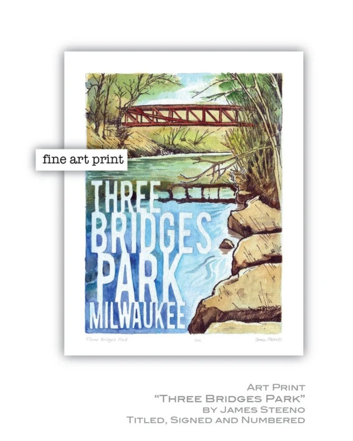 Three Bridges Park Print