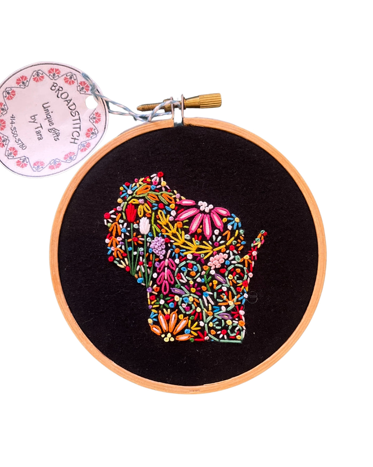 Floral Wisconsin Hand Embroidery