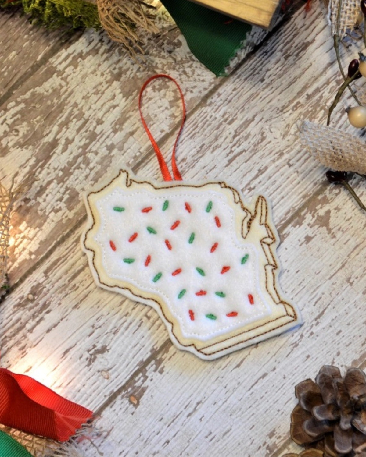 Wisconsin Sugar Cookie Ornament